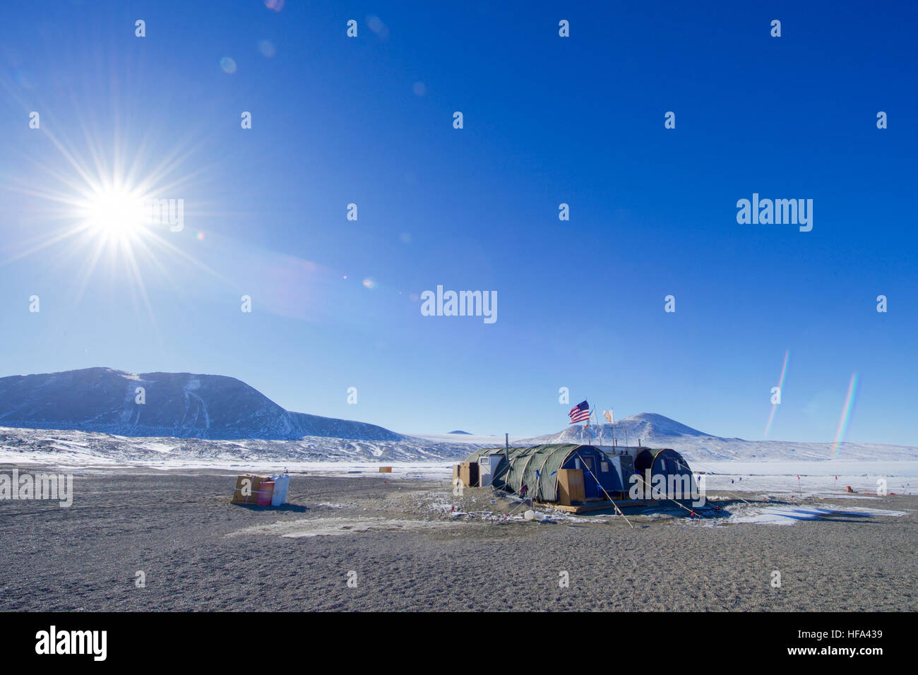 A U.S. research station in Antarctica, as seen on November 11, 2016, by ...