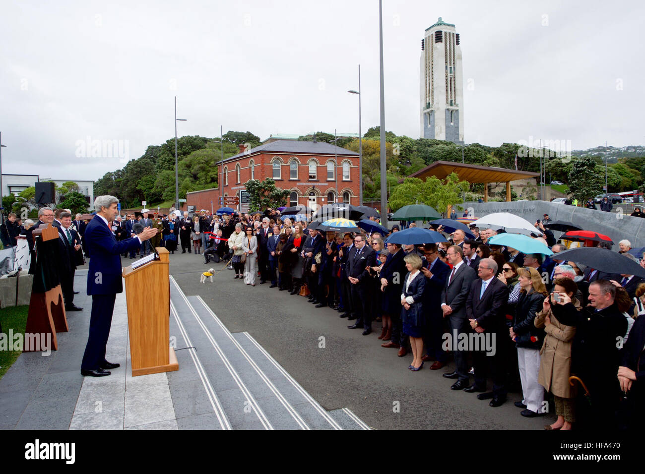 U.S. Secretary of State John Kerry, joined by U.S. Ambassador to New ...