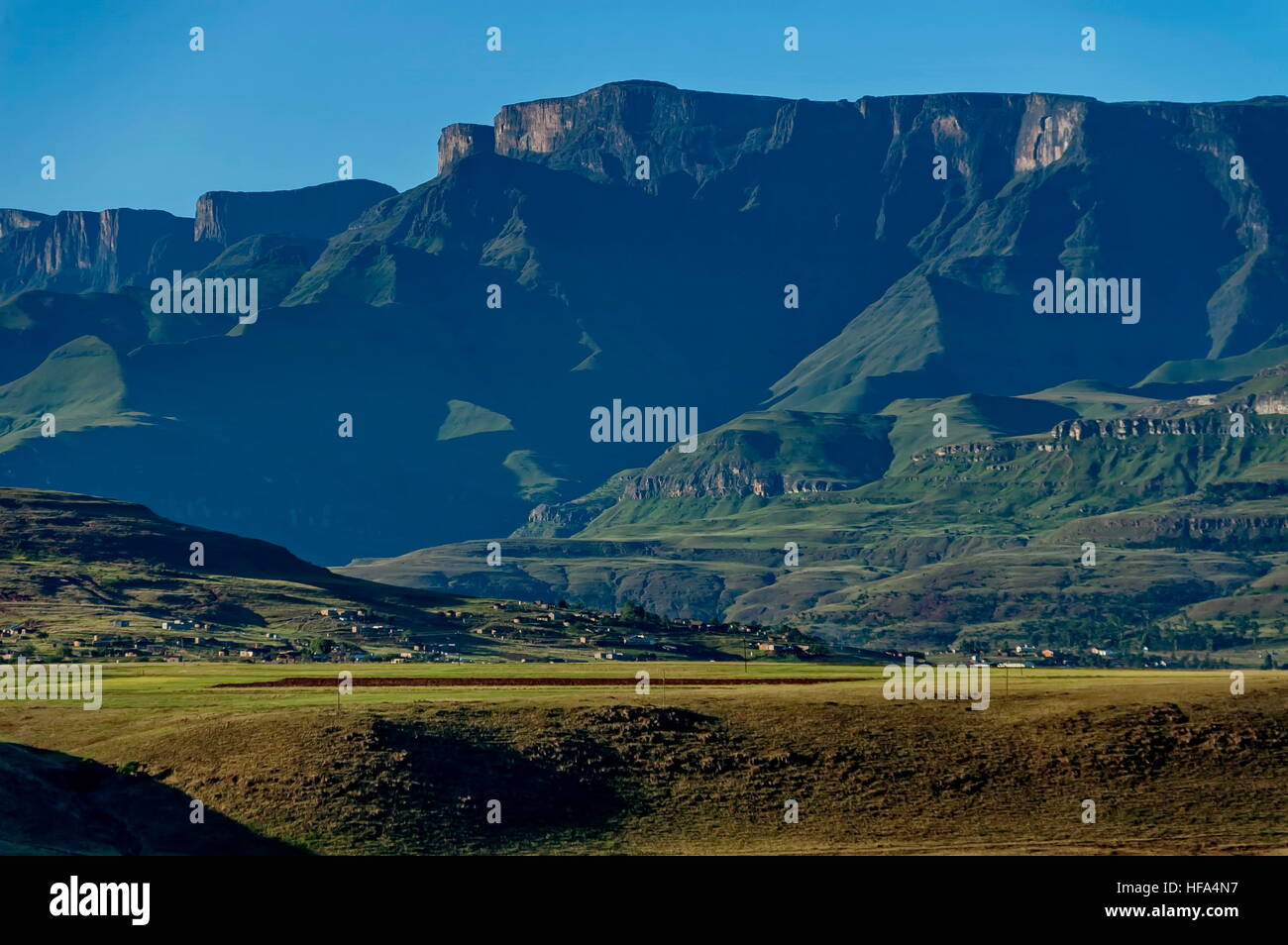 Part of Amphitheatre in Drakensberg mountain, South Africa Stock Photo ...