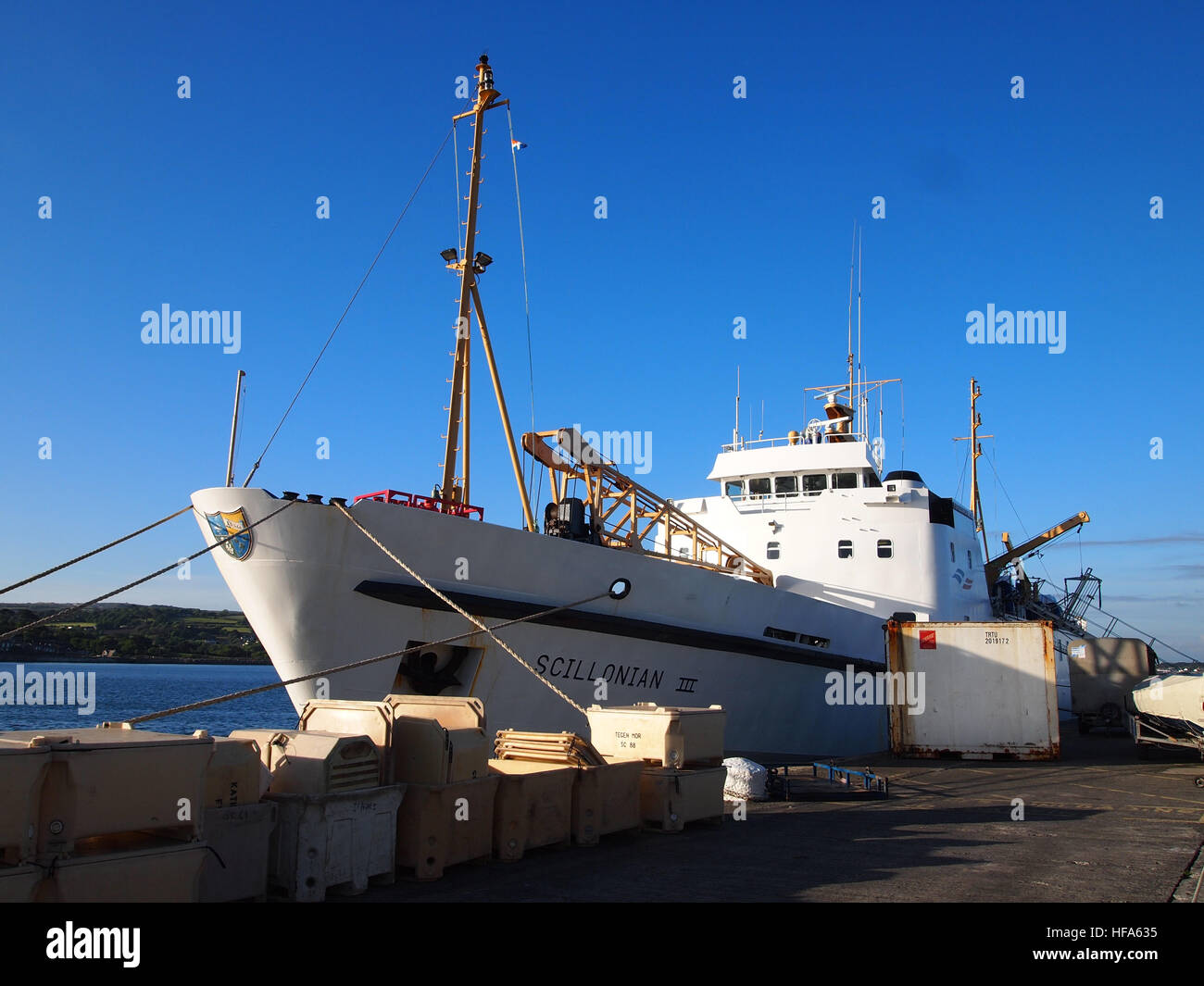 Scillonian 3 passenger ferry moored in Penzance Stock Photo - Alamy