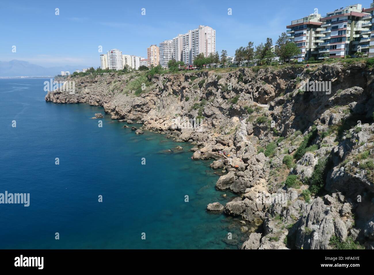 Cliffs of Antalya at the Mediterranian Sea in Turkey Stock Photo - Alamy