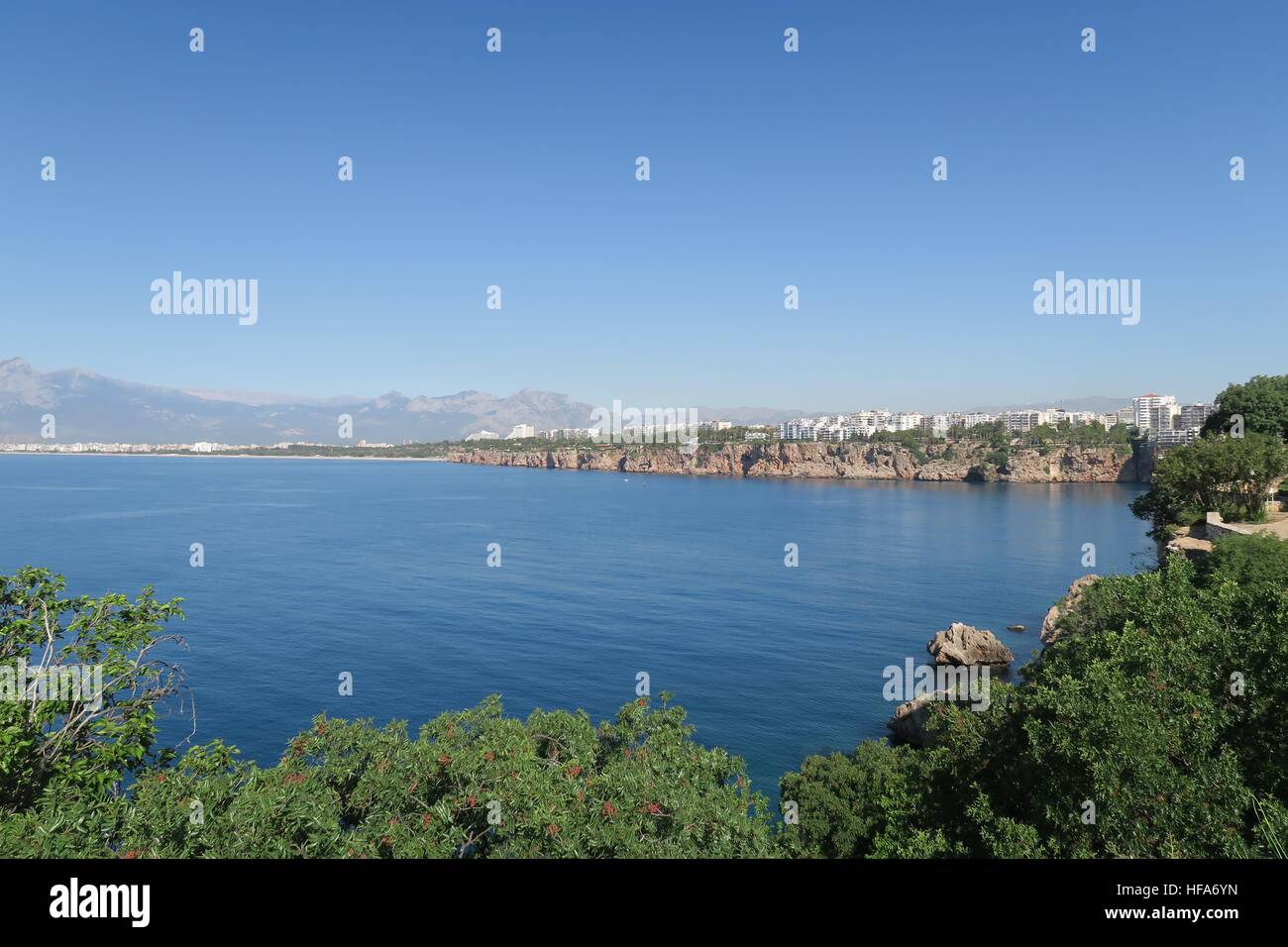 Cliffs of Antalya and Konyaalti Beach at the Mediterranian Sea in ...