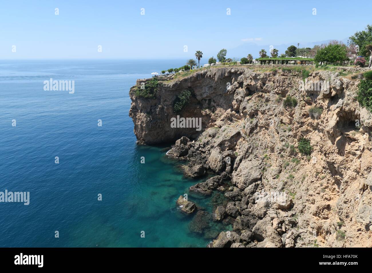 Cliffs of Antalya at the Mediterranian Sea in Turkey Stock Photo - Alamy