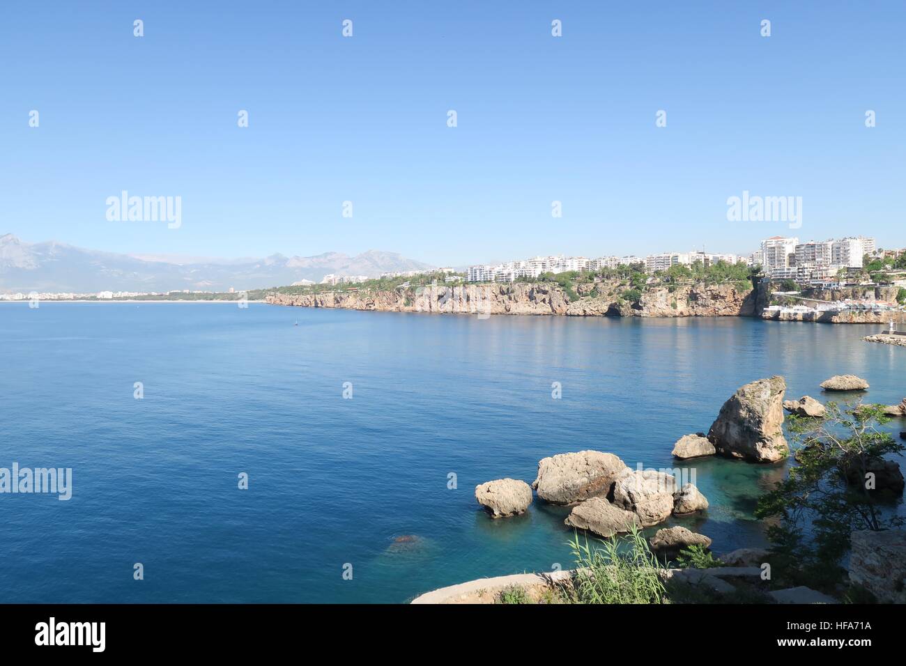 Cliffs of Antalya and Konyaalti Beach at the Mediterranian Sea in ...