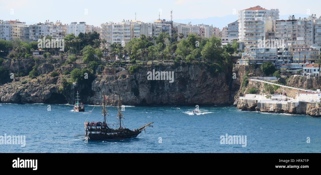 Ship Near the Harbour of Antalya, in Turkey Stock Photo - Alamy