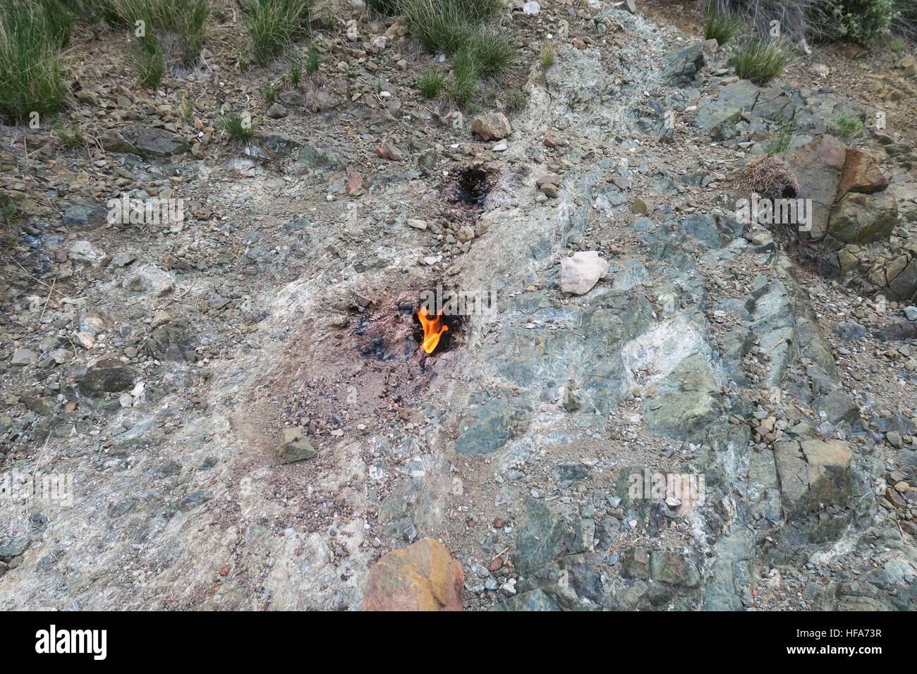 Cirali-Olympos Eternal Flames of the Chimera, Yanartas in Turkey Stock ...