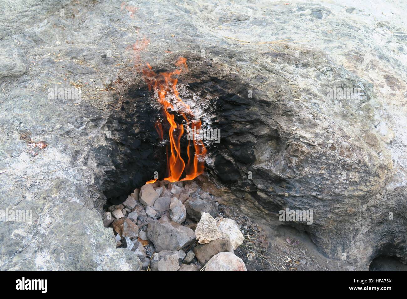 Cirali-Olympos Eternal Flames of the Chimera, Yanartas in Turkey Stock ...