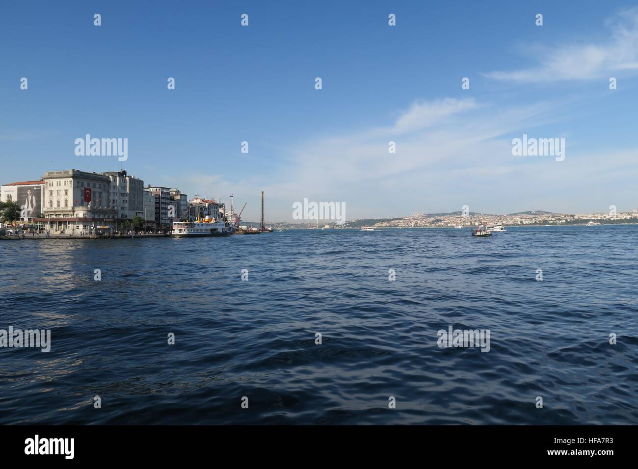 The Beautiful Bosphorus at the European Side, in Istanbul, Turkey Stock ...
