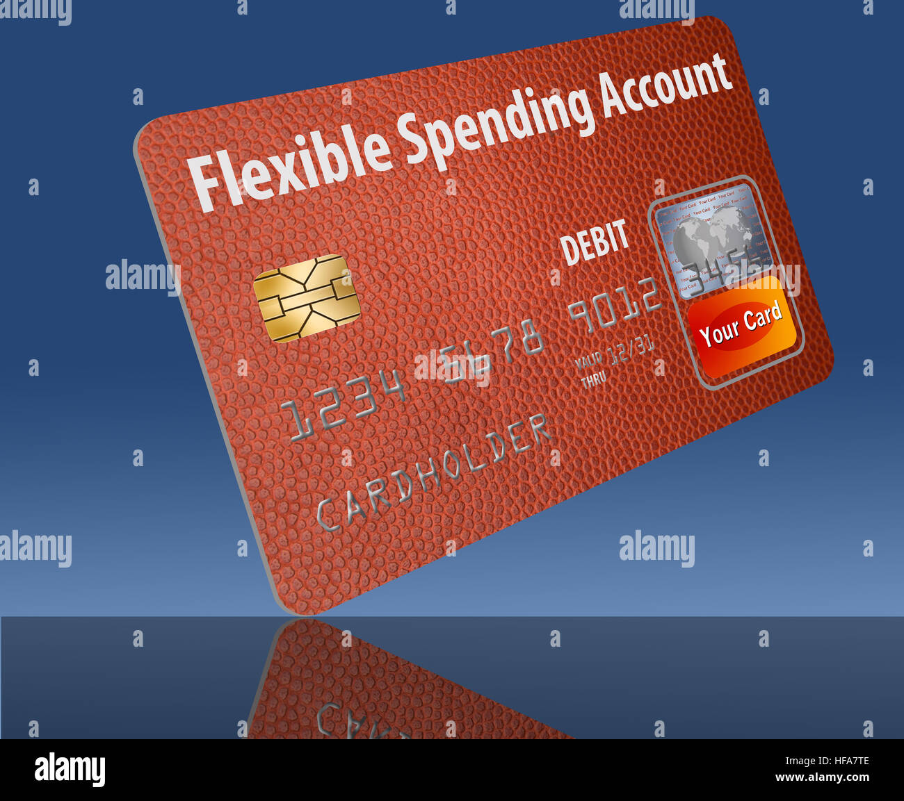 Flexible Spending Account debit card that is a mock card is seen here ...