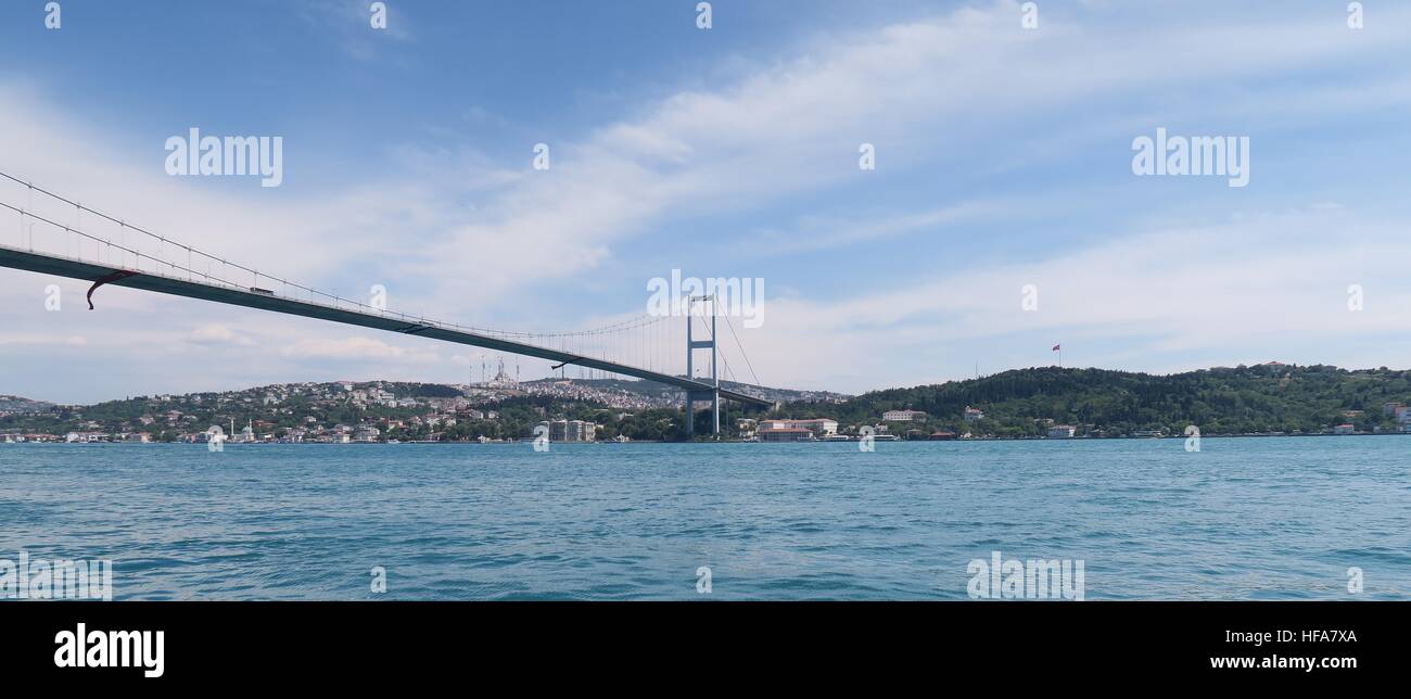 Bosphorus Bridge and Strait is Connecting Europe-Asia, as seen from ...