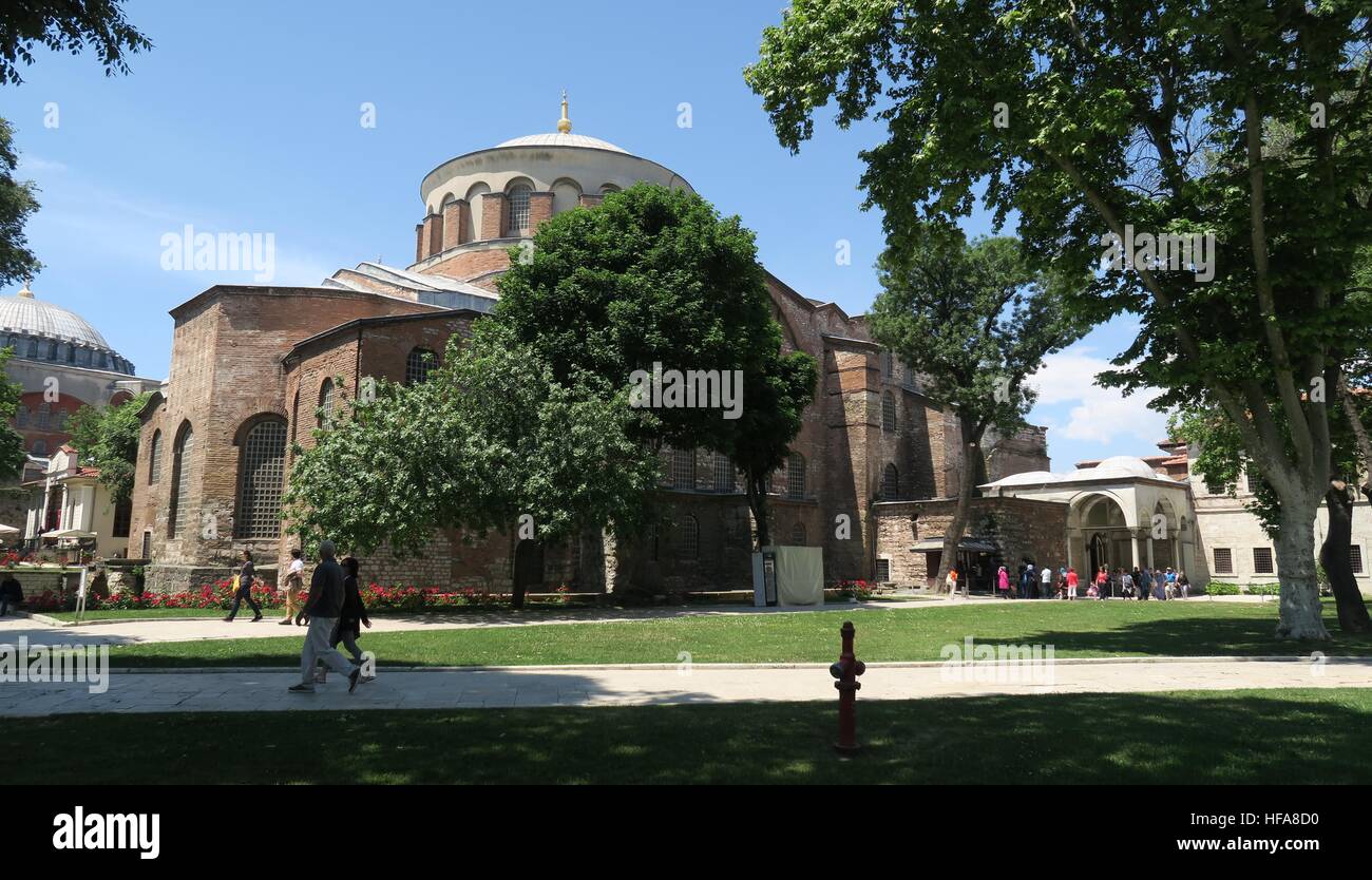 Famous Hagia Irene - a former Eastern Orthodox Church in Topkapi Palace ...