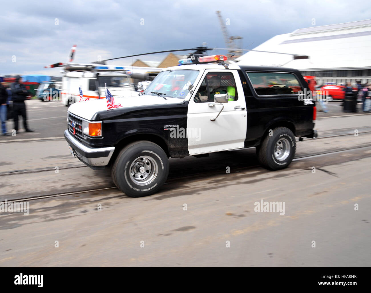 Ford Bronco Classic American Police car Stock Photo - Alamy
