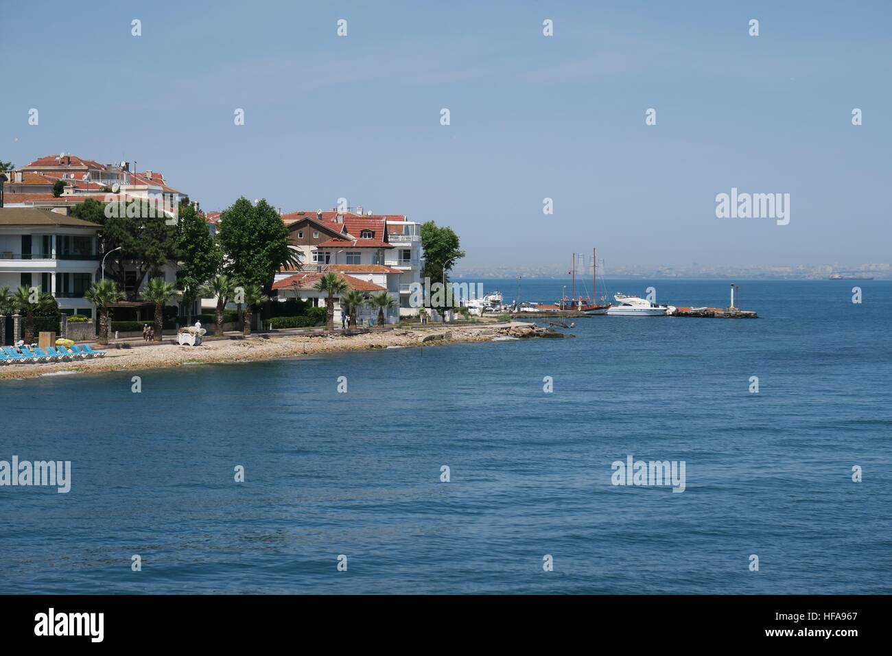 Kinaliada, Istanbul - The Beach near the Port of Prince Island Kinali ...