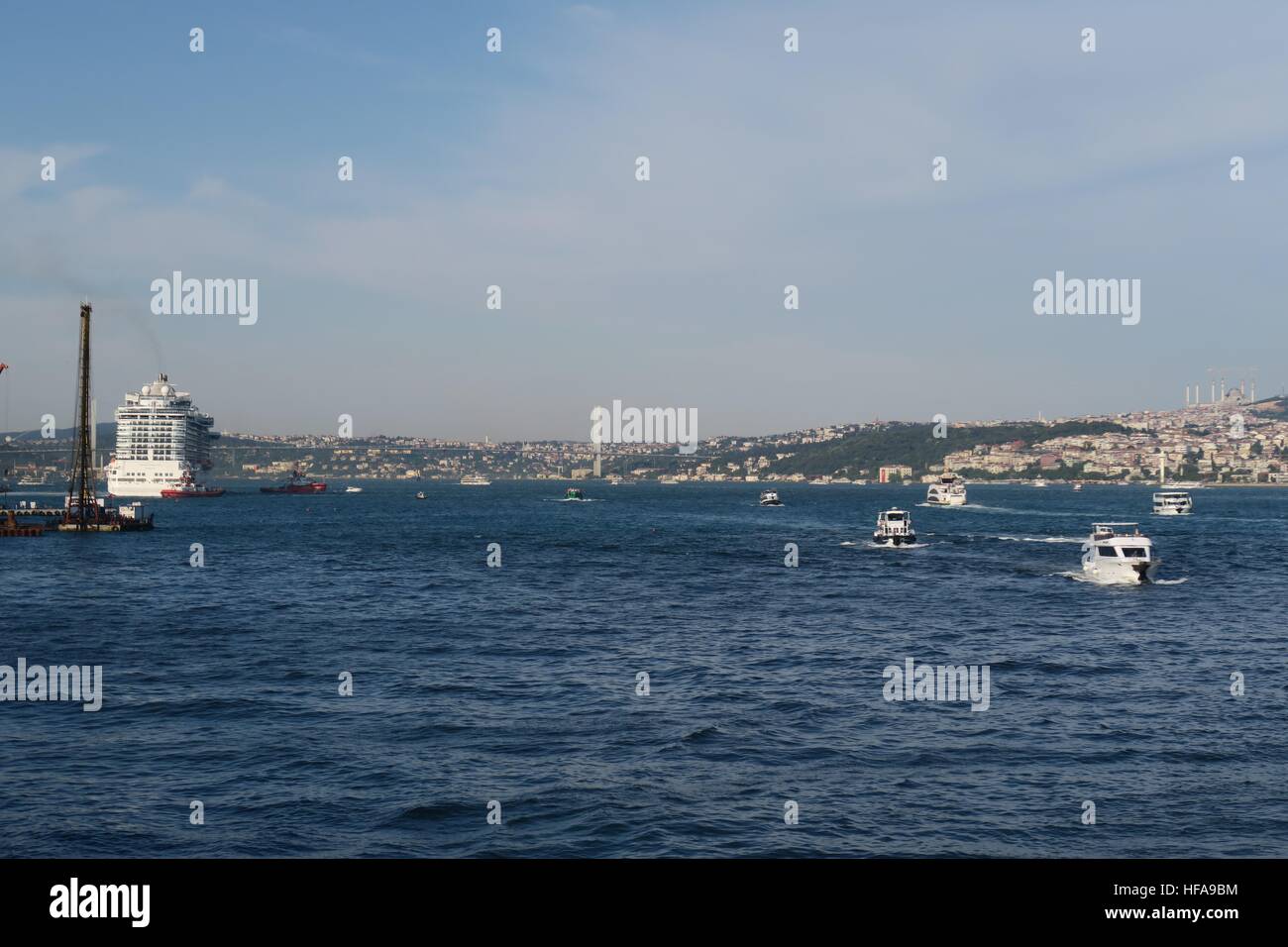 Border Europe Asia Istanbul Turkey High Resolution Stock Photography ...