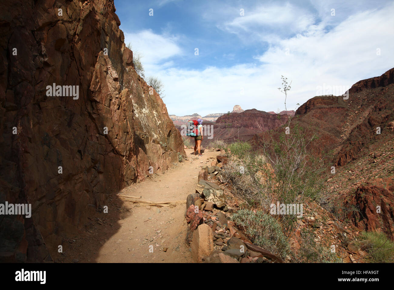 Hiking in the Grand Canyon National Park, Arizona, USA Stock Photo - Alamy