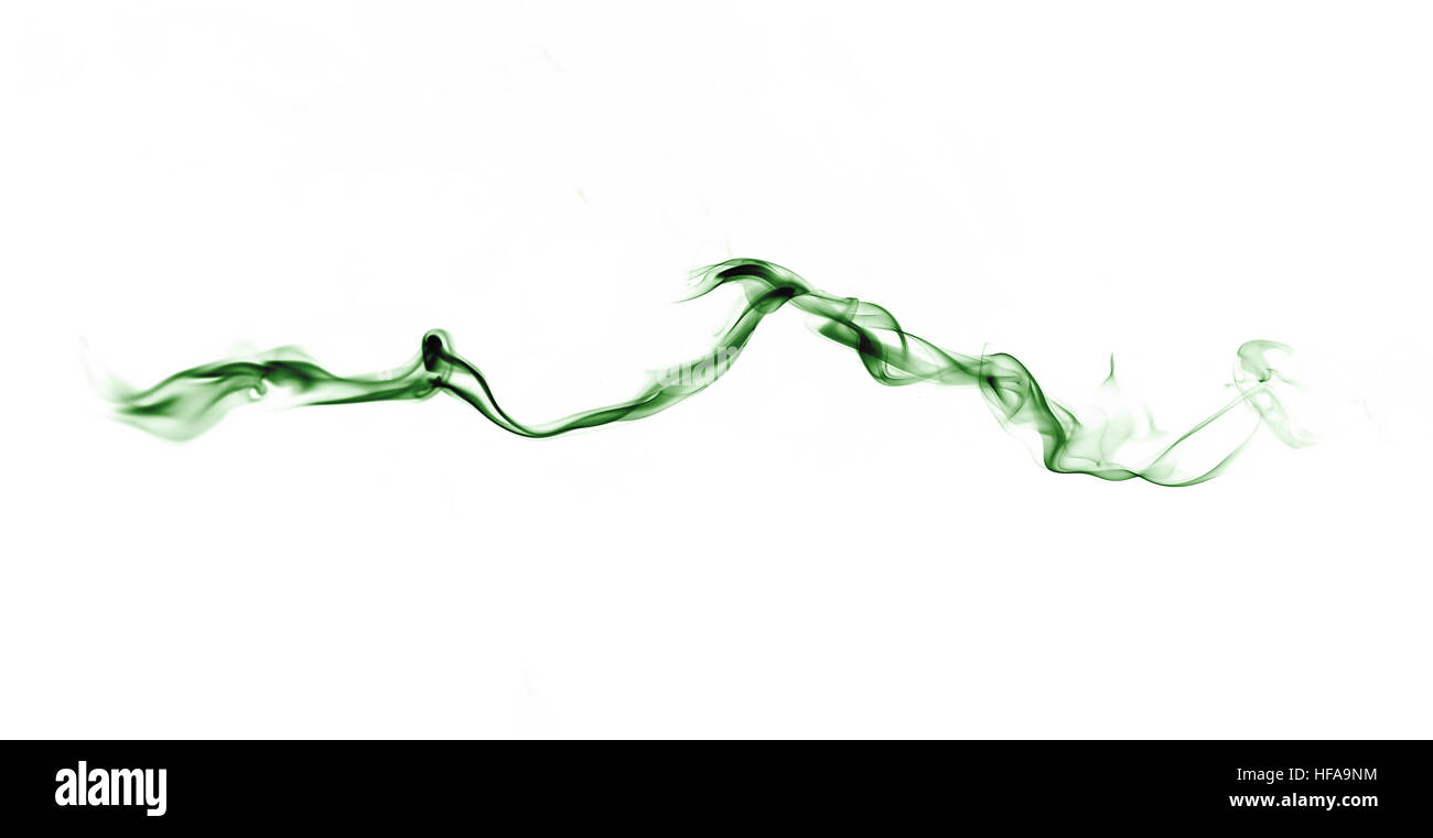 green smoke isolated on white Stock Photo - Alamy