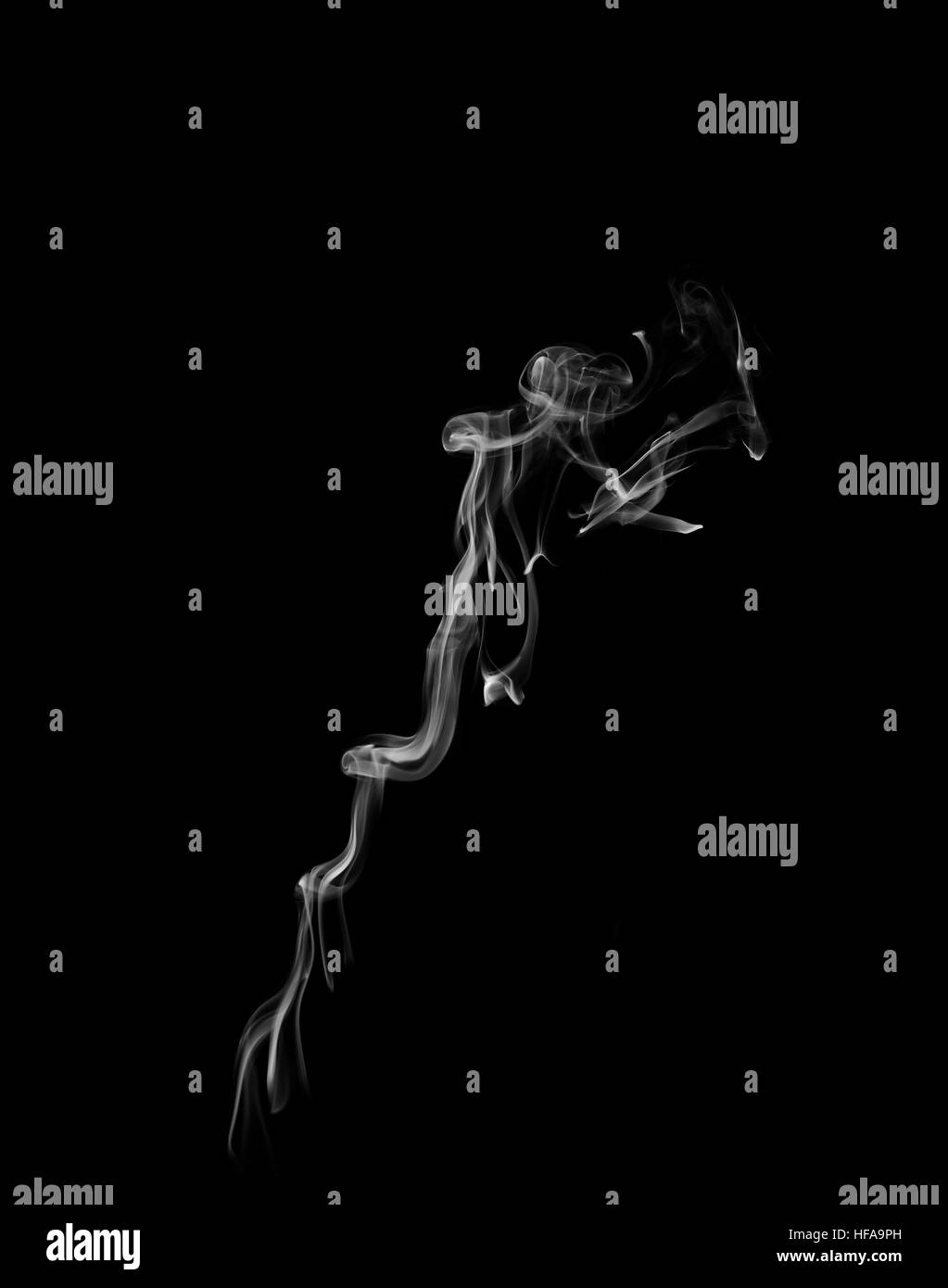 smoke trail isolated on black background Stock Photo - Alamy