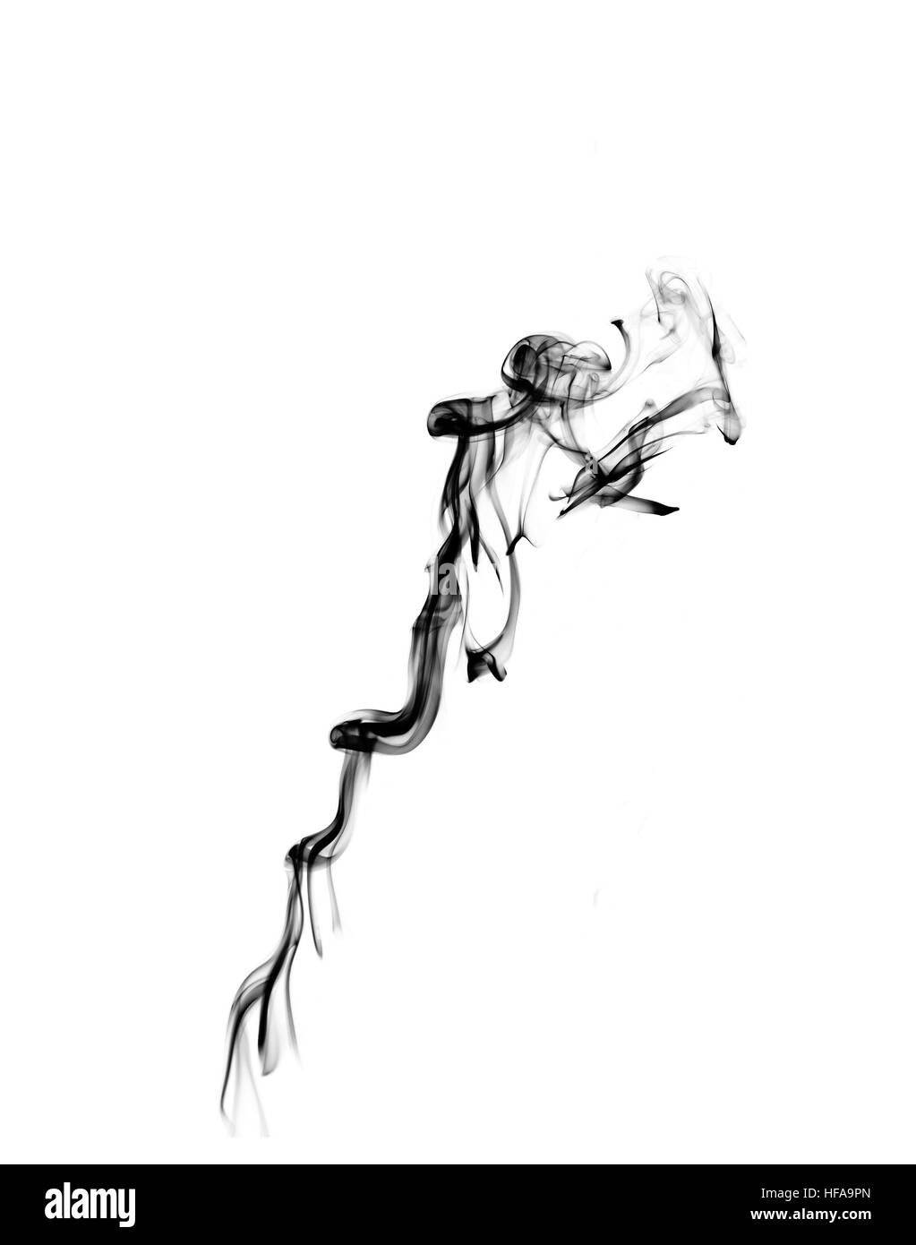 gray smoke trail isolated on white background Stock Photo - Alamy