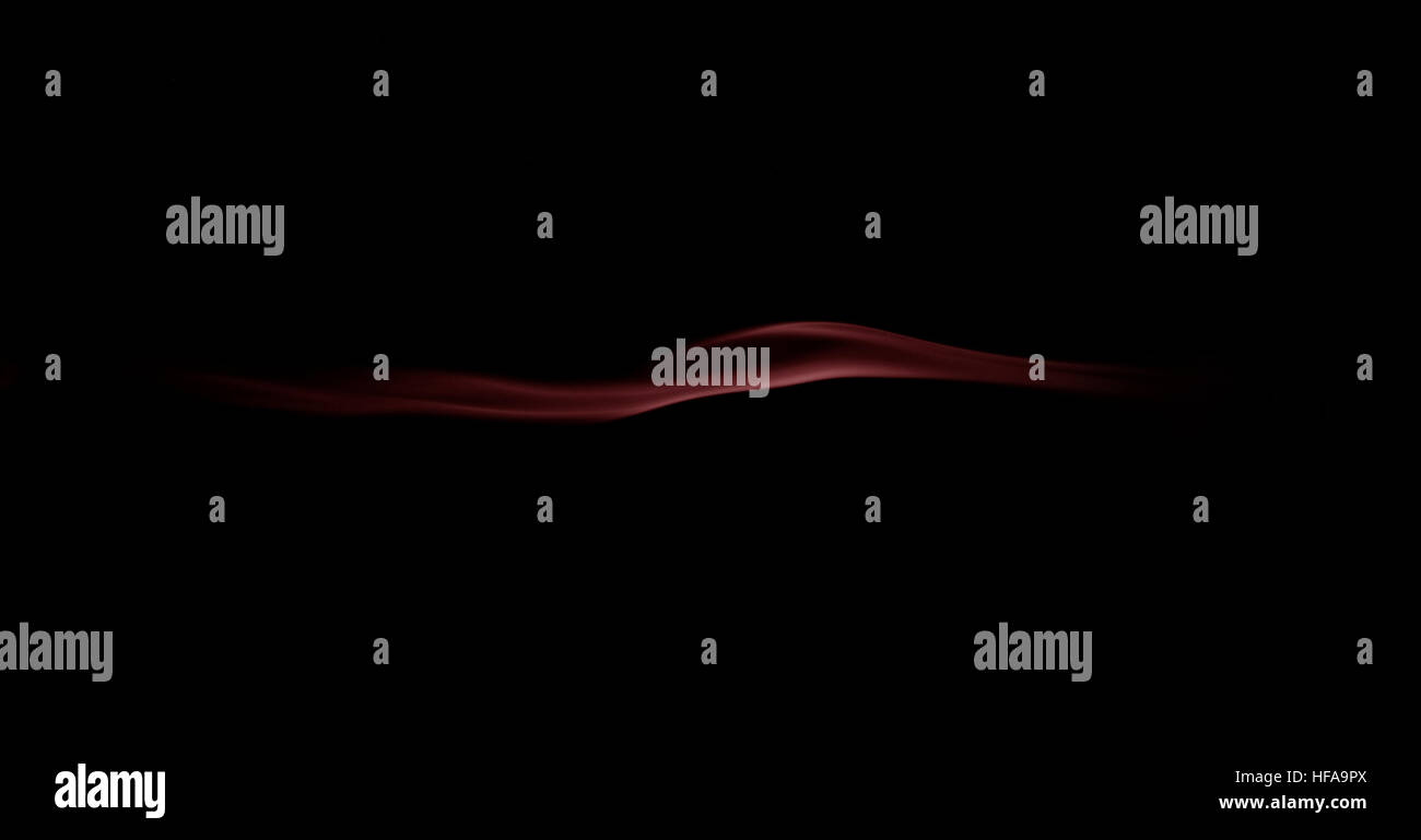 red smoke wave isolated on black background Stock Photo - Alamy