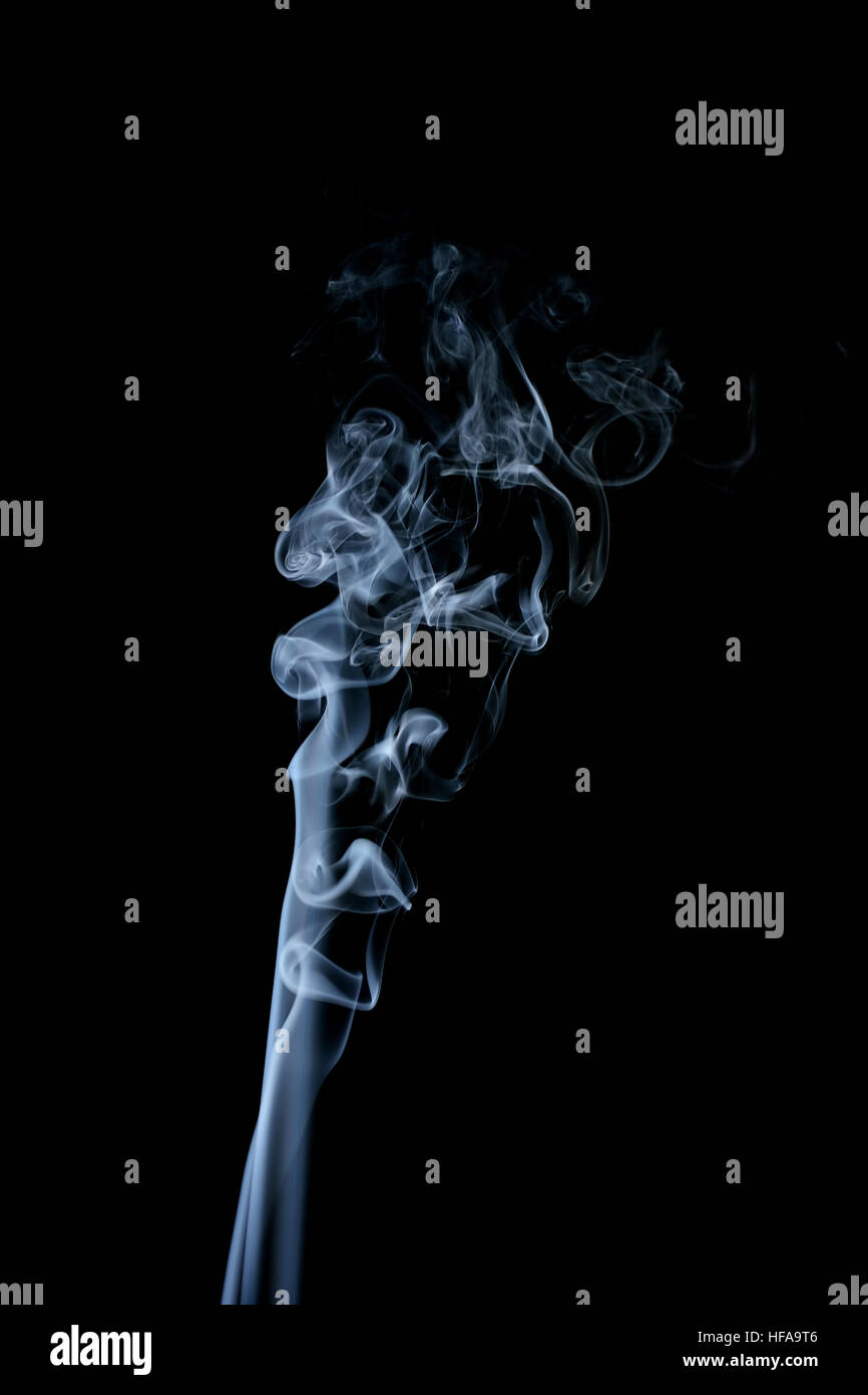 Blue smoke in the air Stock Photo - Alamy