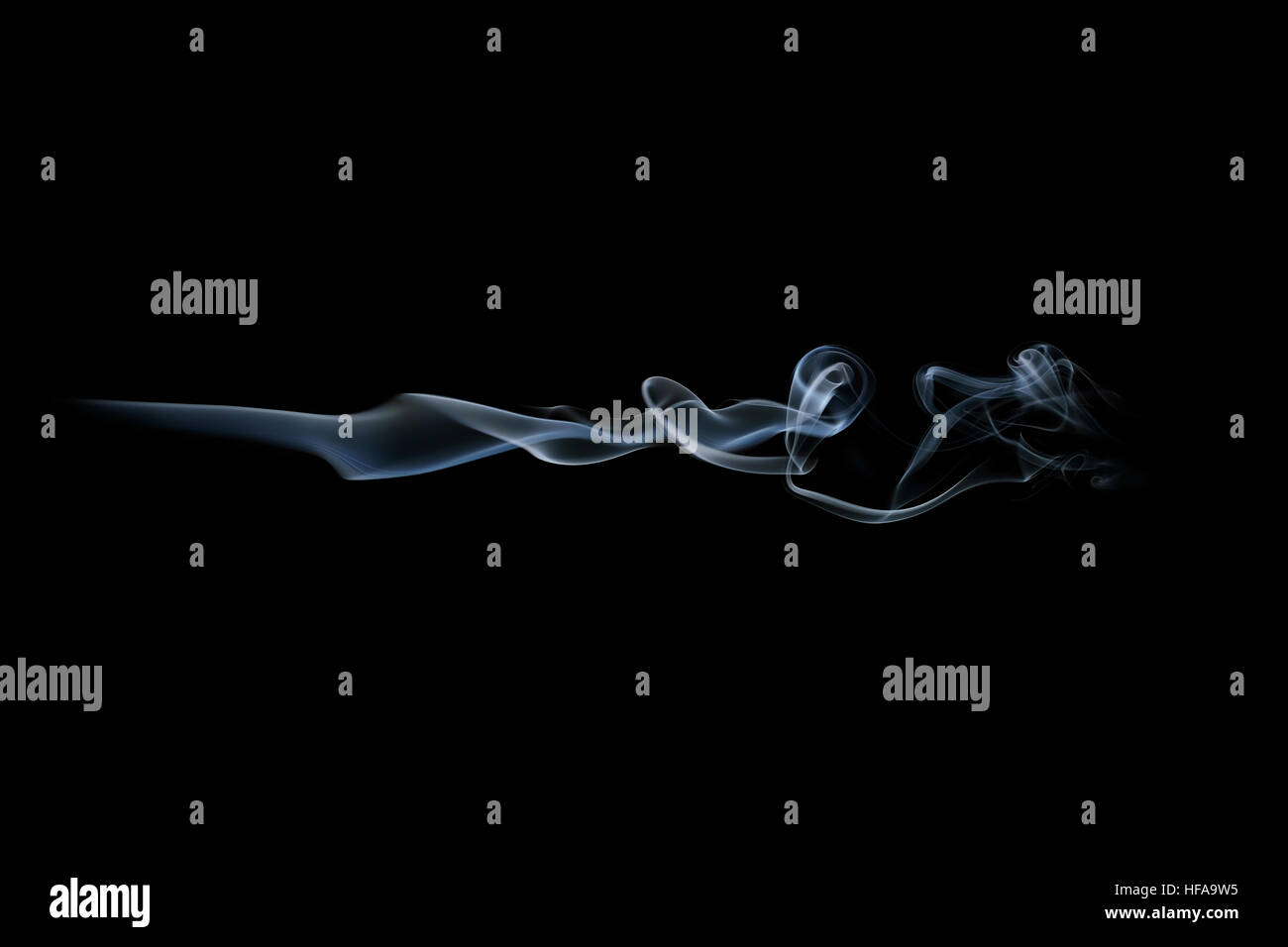 Smoke wave isolated on white. Smoke trail isolated on white. Horizontal ...