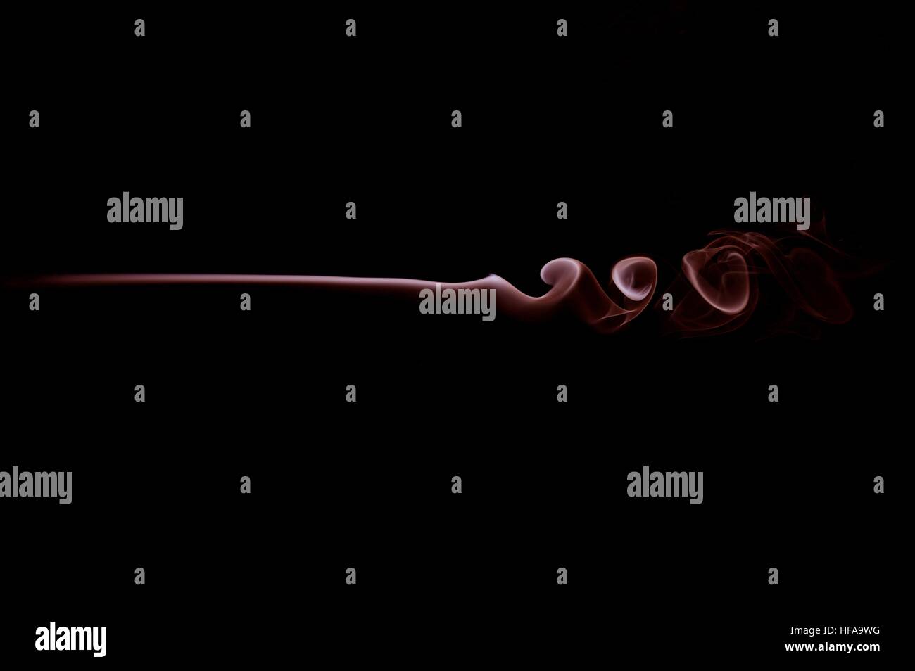 Red smoke wave isolated on black. Red smoke trail isolated on black ...