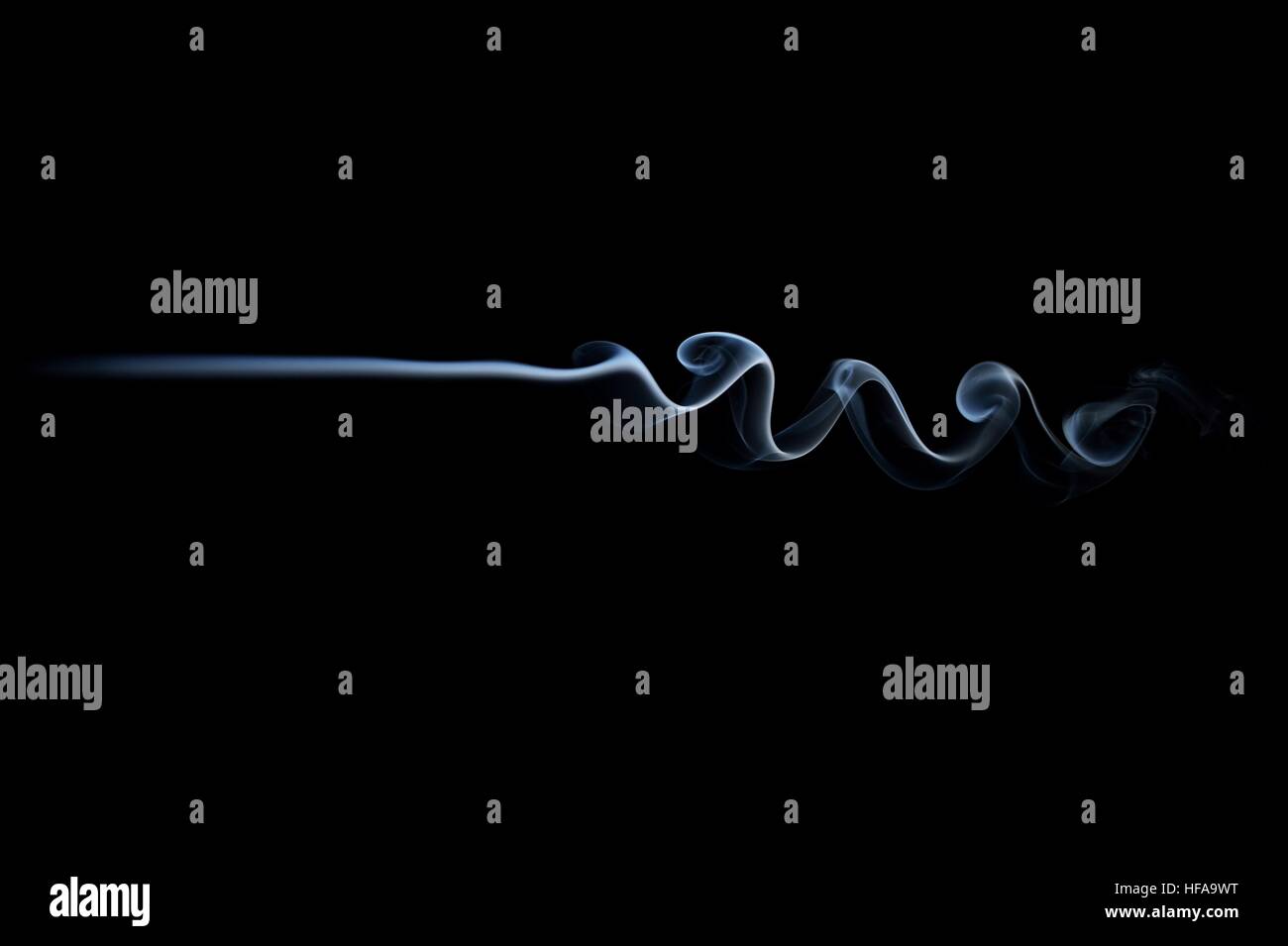 Smoke wave isolated on black. Horizontal smoke wave. Smoke trail Stock ...