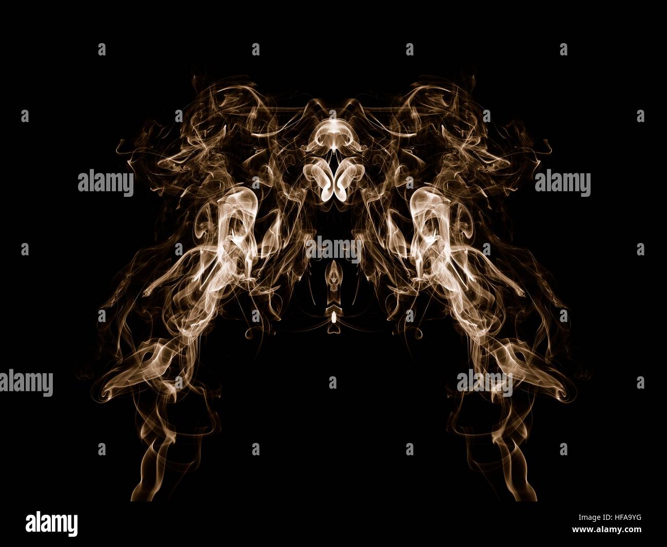Smoke pattern on black background Stock Photo - Alamy