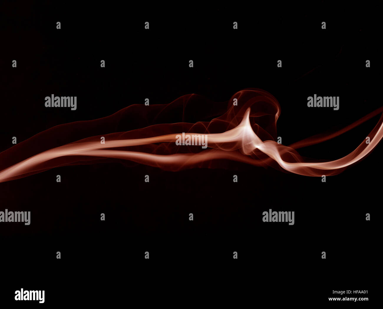 Red smoke wave isolated on black Stock Photo - Alamy