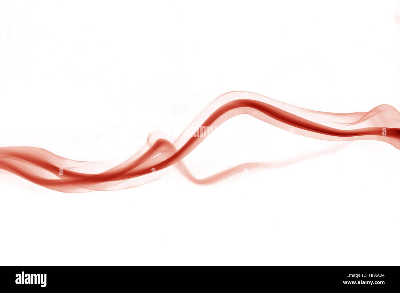 Red smoke wave isolated on white Stock Photo - Alamy