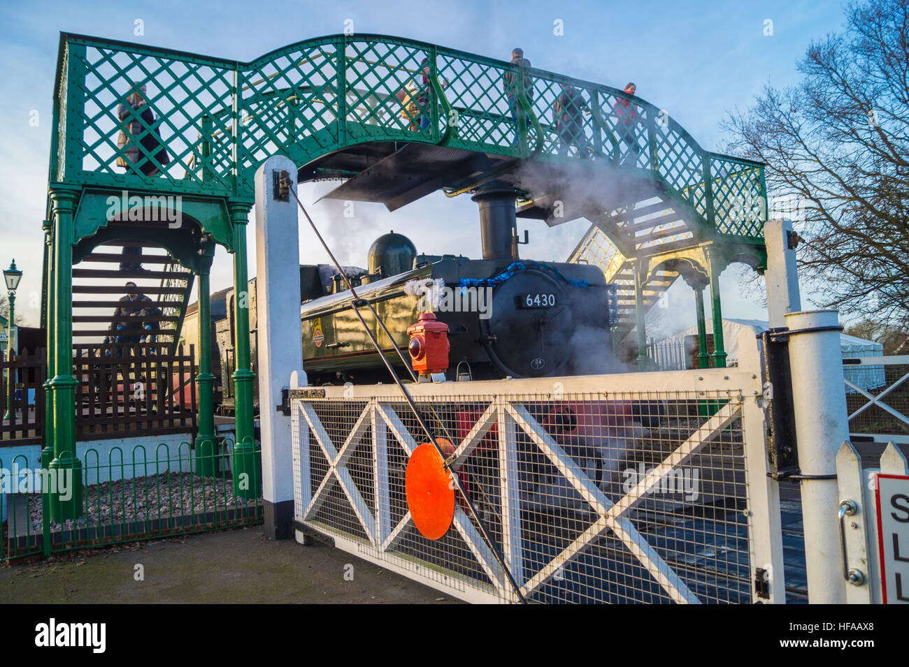 GWR 6430 pannier tank locomotive, 1932, North Weald station, Epping ...