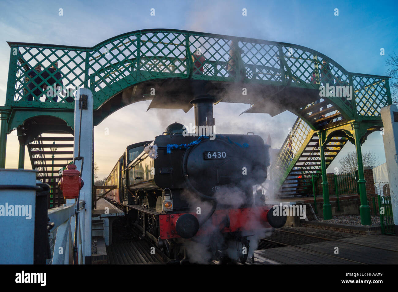 GWR 6430 pannier tank locomotive, 1932, North Weald station, Epping ...