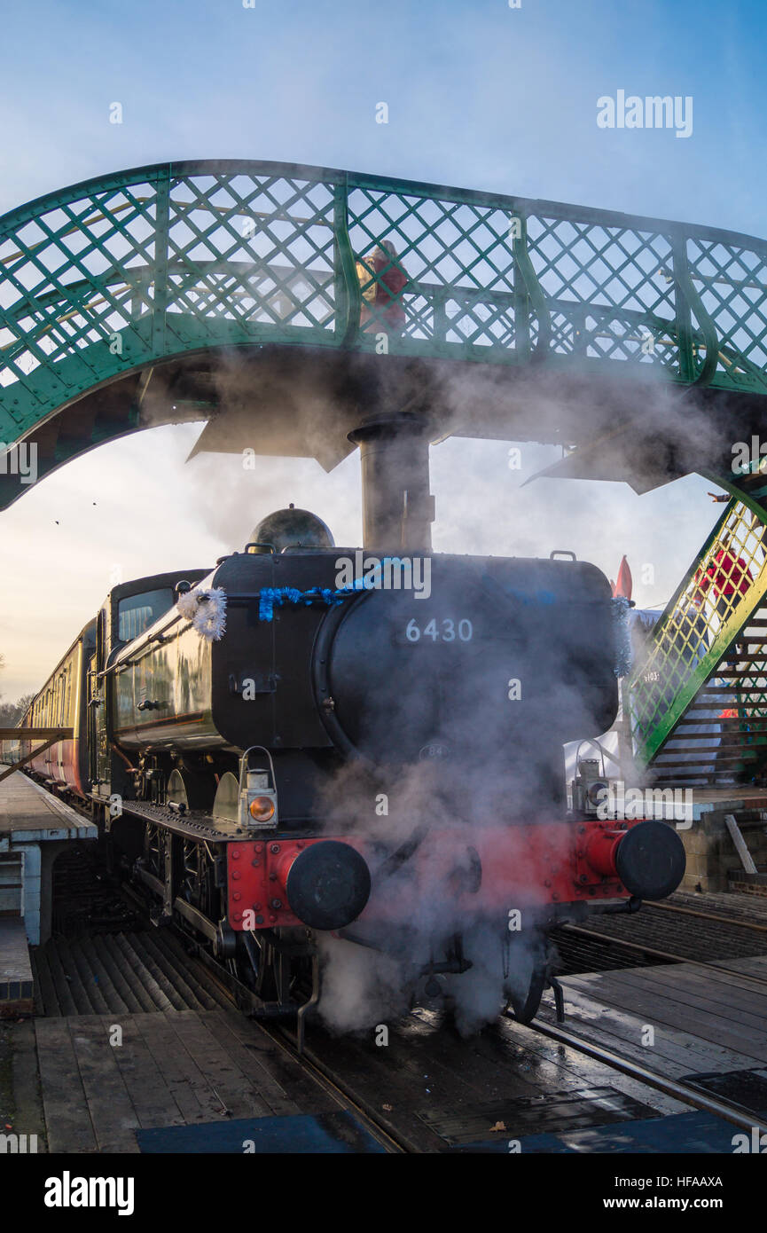 GWR 6430 pannier tank locomotive, 1932, North Weald station, Epping ...