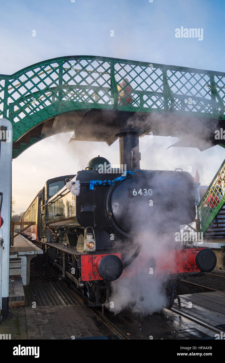 GWR 6430 pannier tank locomotive, 1932, North Weald station, Epping ...