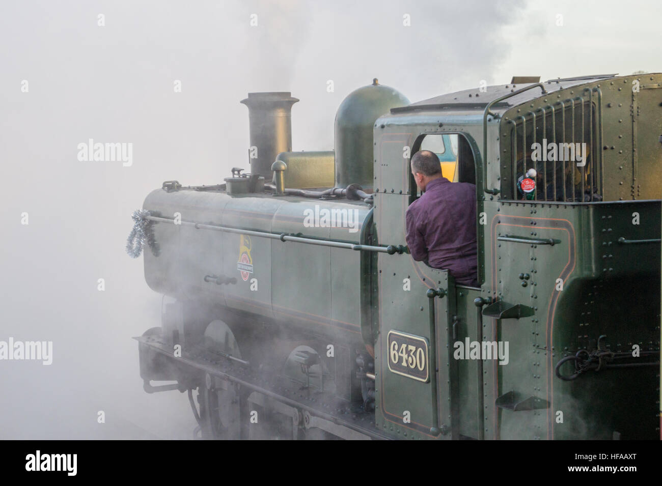 GWR 6430 pannier tank locomotive, 1932, North Weald station, Epping ...