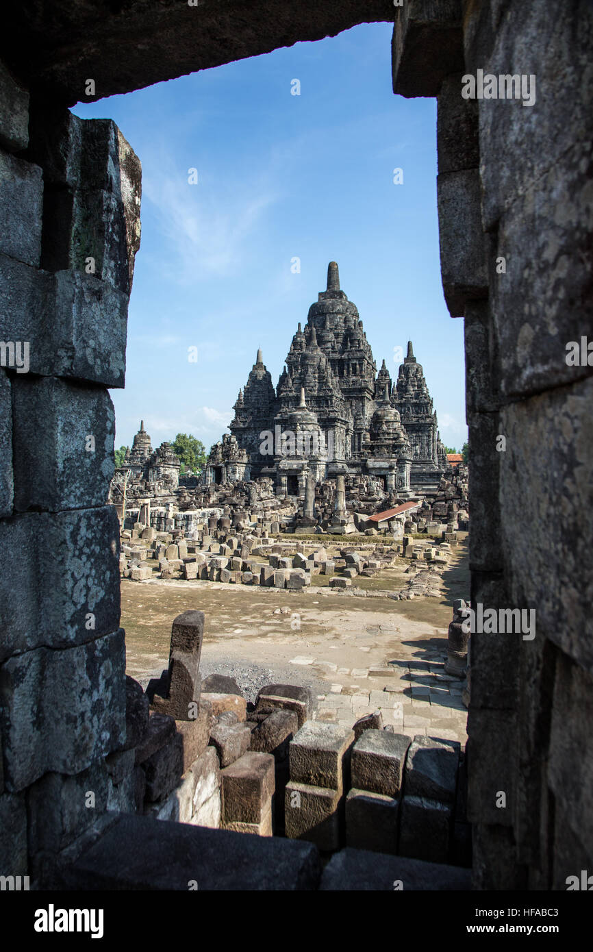 The Hindu Temple of Candi Sewu at the Prambanan Temple complex Stock ...