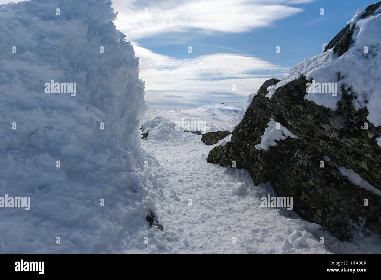 The summit of Mount Adams in the White Mountains, New Hampshire USA ...