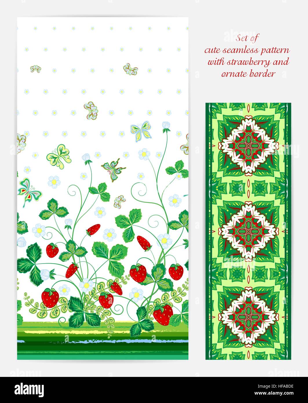 Vector seamless vertical pattern with Decorative ornament, hand drawn ...