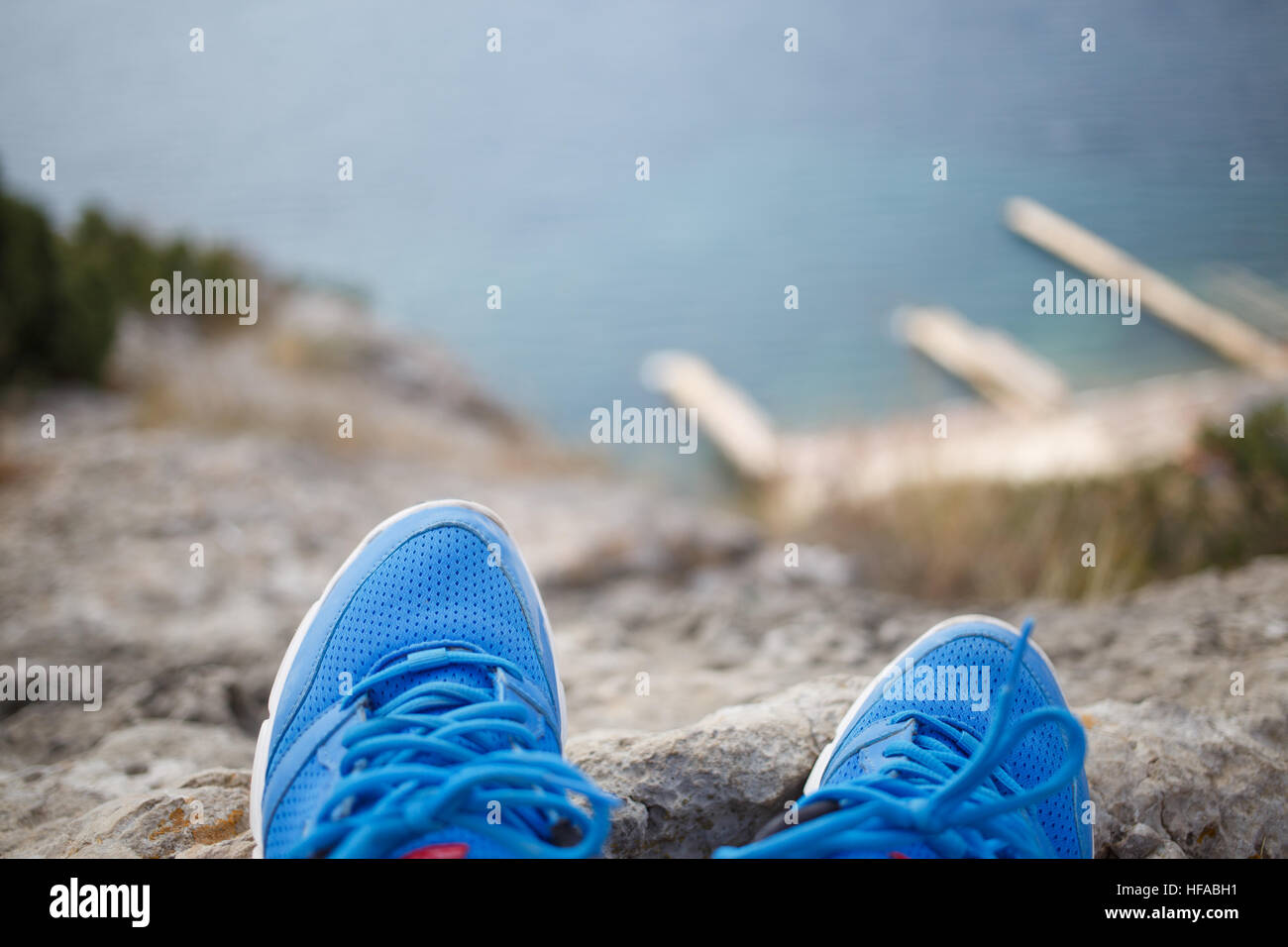 Picture of pair blue shoes Stock Photo - Alamy