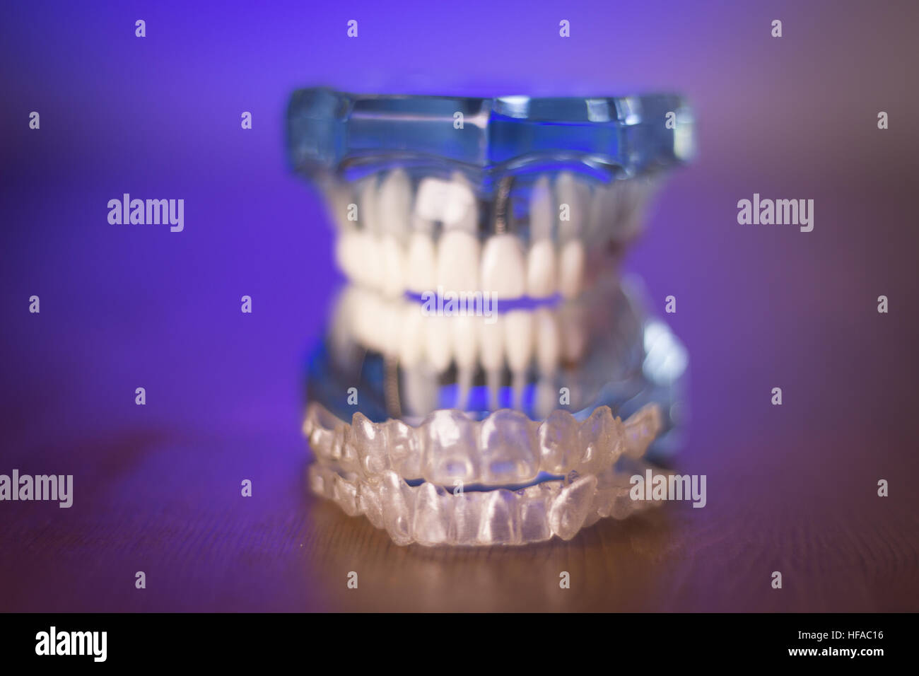 Transparent dental orthodontics for adults and children Stock Photo - Alamy