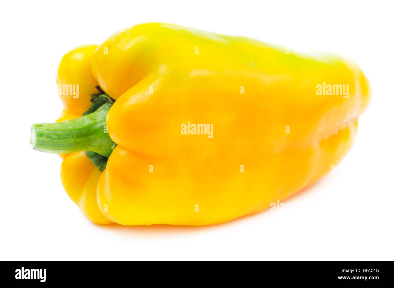 Single big yellow sweet bell pepper isolated on white background Stock ...