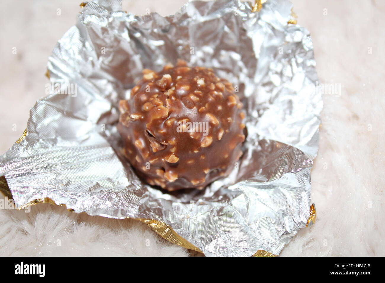 A Single Unwrapped Ferrero Rocher Stock Photo - Alamy