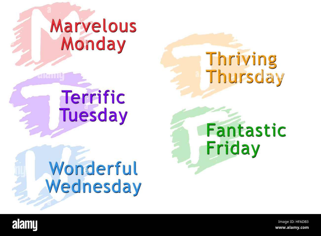 Days week graphic hi-res stock photography and images - Alamy