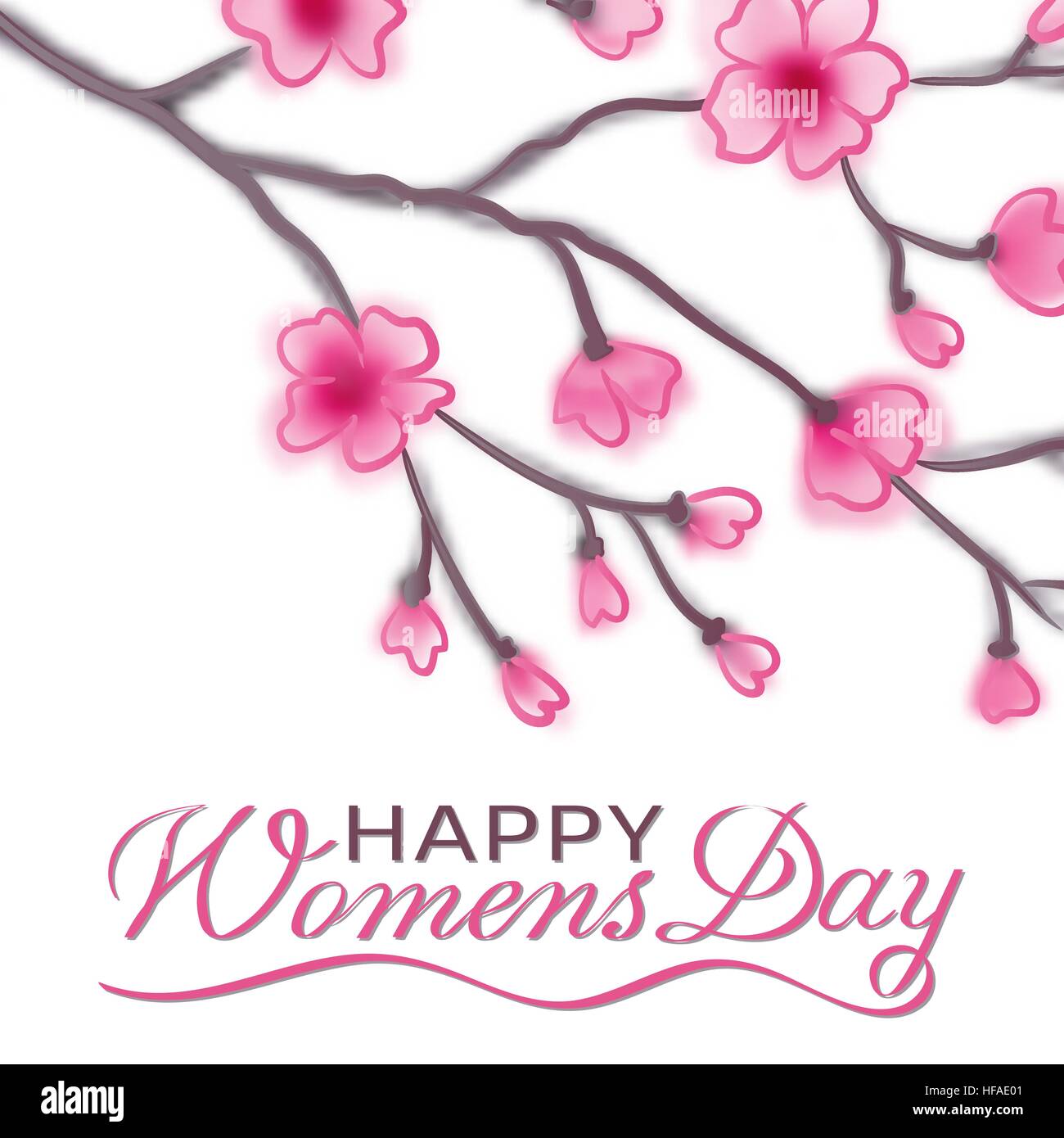 Happy Women's Day background with tulip flowers Stock Vector Image ...