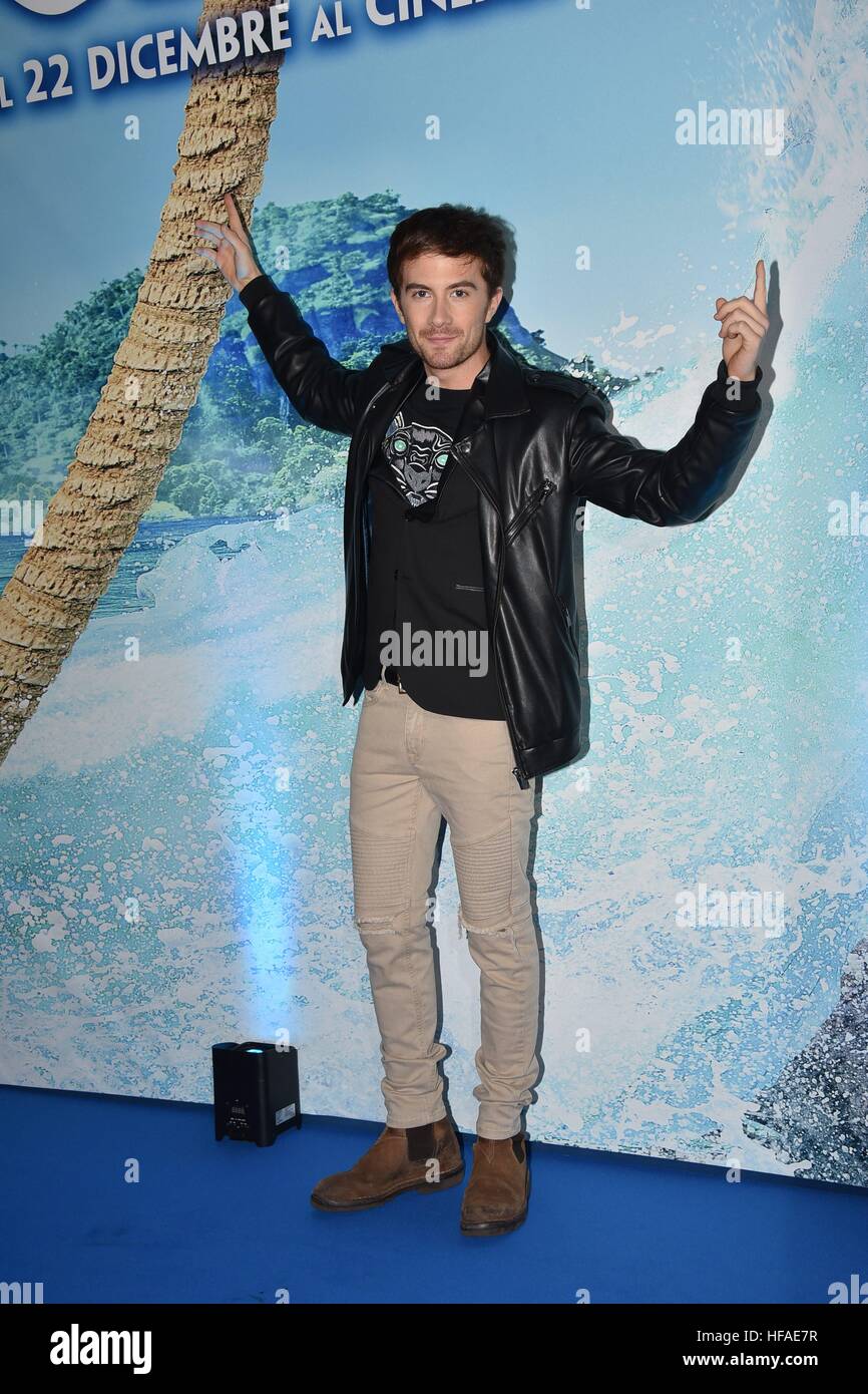 Francesco Sole attending the Italian premiere of Disney's 'Oceania,' at ...