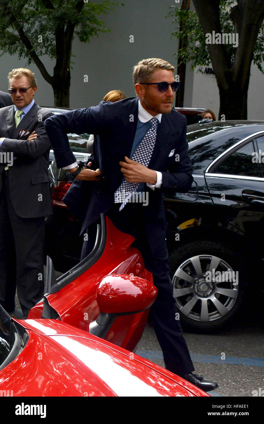 Lapo Elkann as guests arrive at the Giorgio Armani fashion show during ...