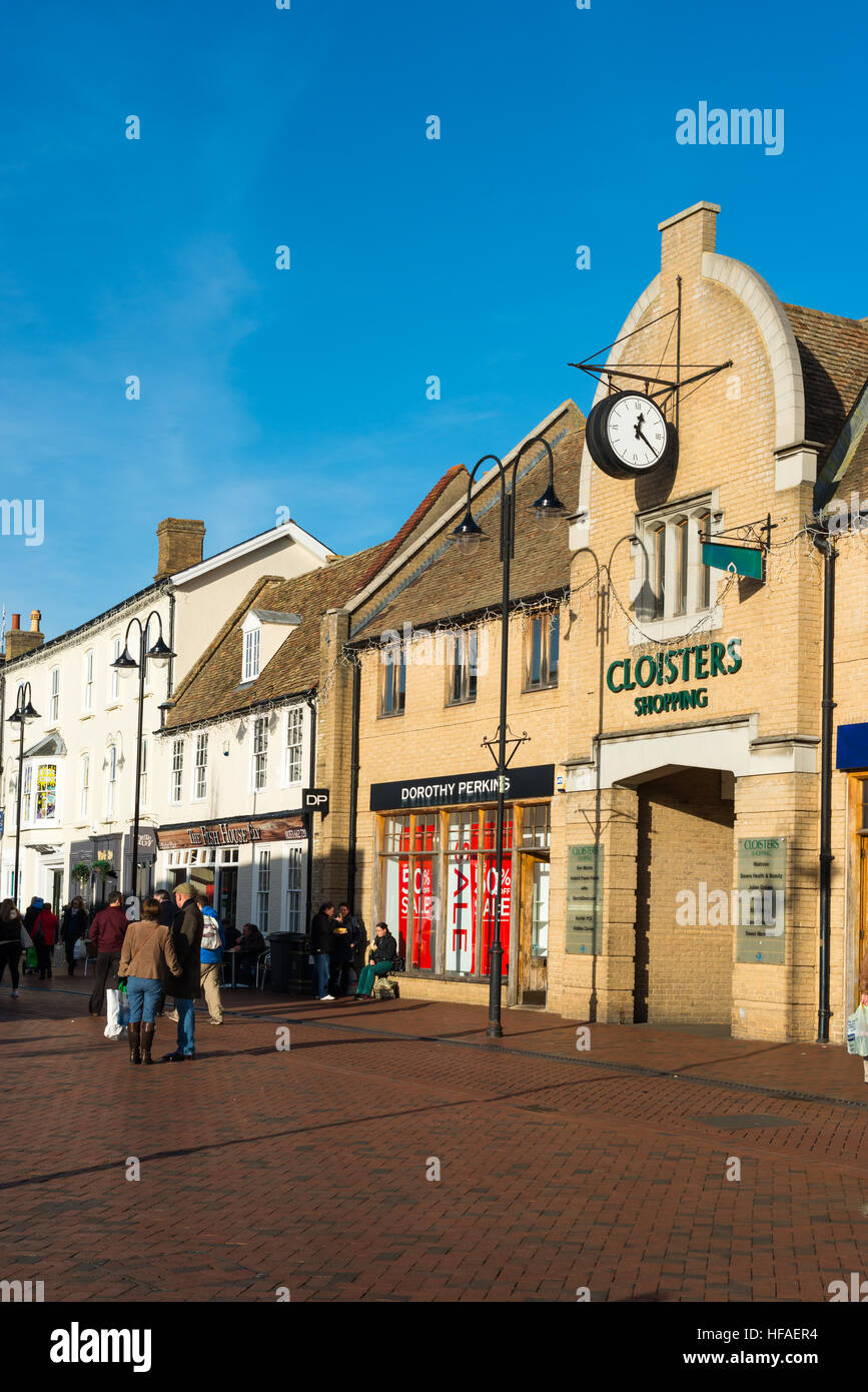 The Cloisters shopping centre in Ely city centre Stock Photo - Alamy