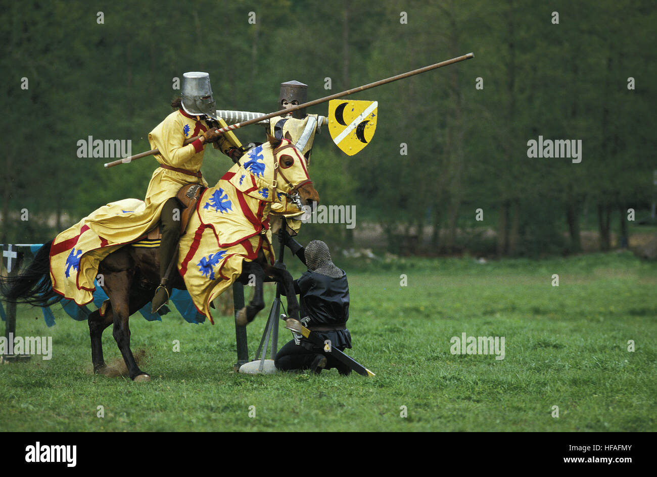 Medieval Tournament of Chivalry in France Stock Photo - Alamy