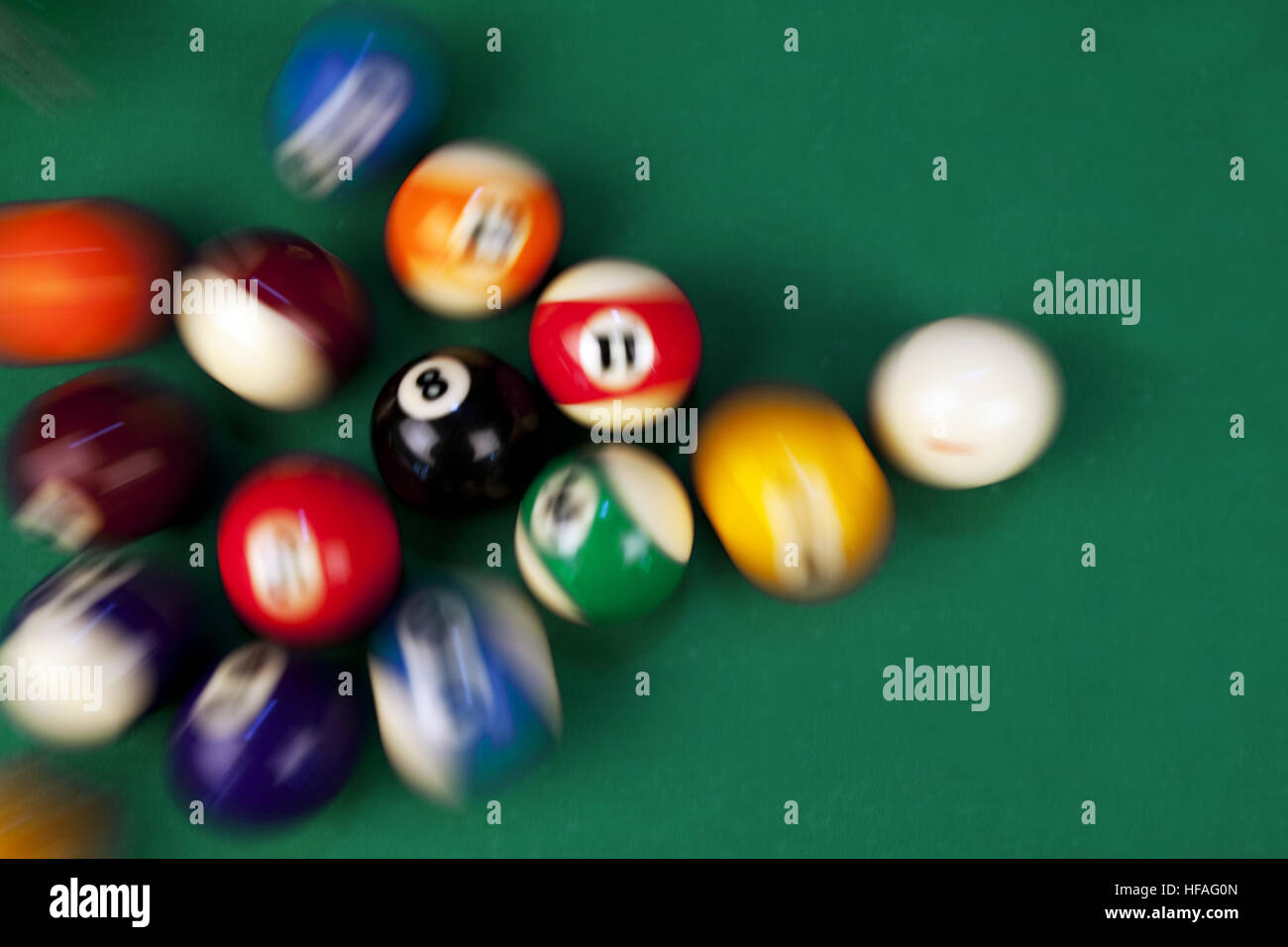 Game of American Pool Stock Photo - Alamy