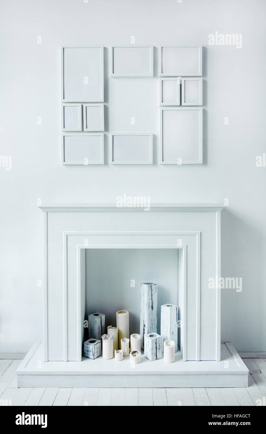 Details of white color in the interior Stock Photo - Alamy